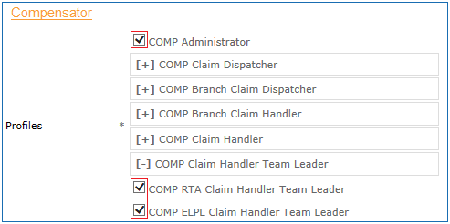 Claims Portal | Compensator profiles