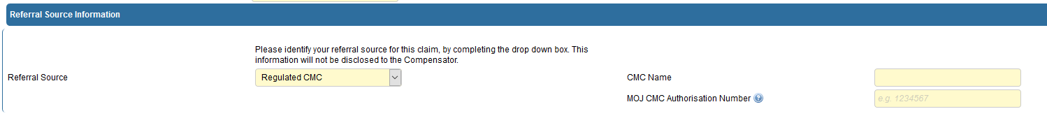Key Information to provide when Completing a Claim